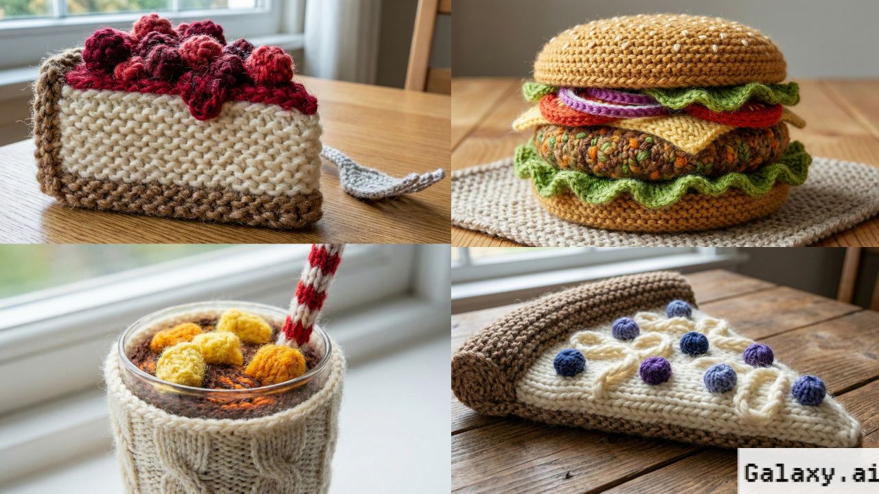 Knitted Wool Food Art | Nano Banana Pro Image Prompt | Galaxy