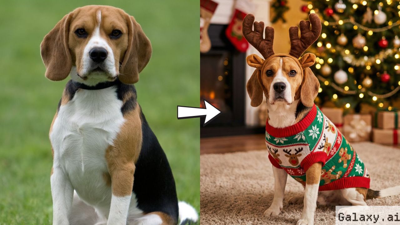 Festive Dog Makeover | Nano Banana Pro Image Prompt | Galaxy