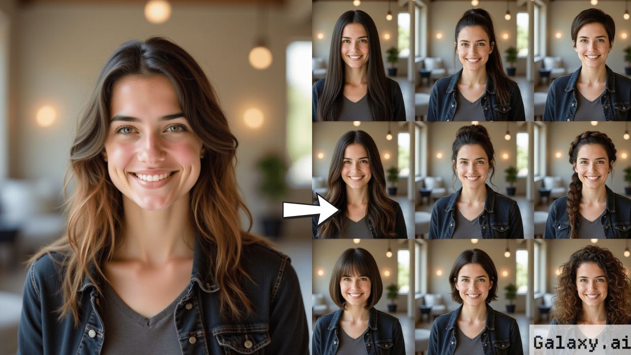 Hairstyle Variation Grid | Nano Banana Pro Image Prompt | Galaxy.ai