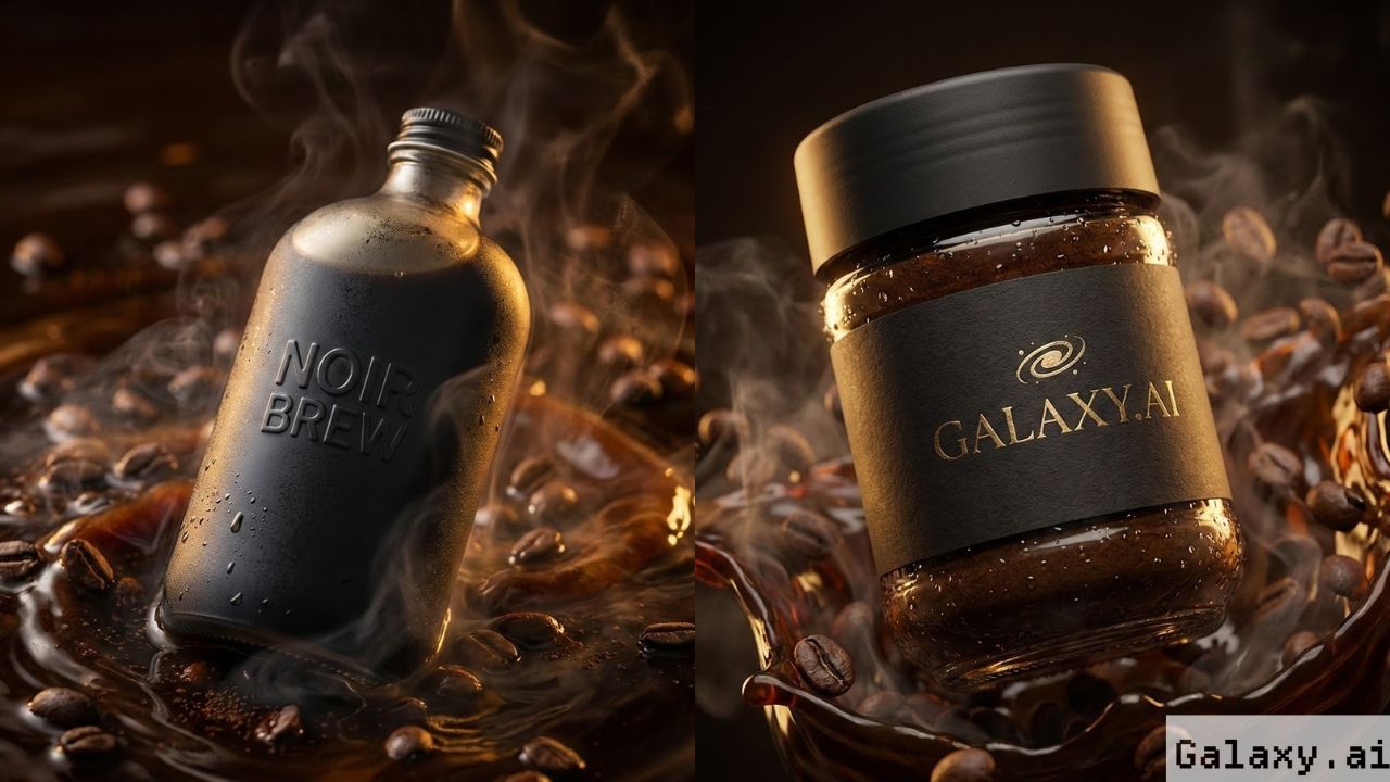 Cinematic Coffee Bottle | Nano Banana Pro Image Prompt | Galaxy